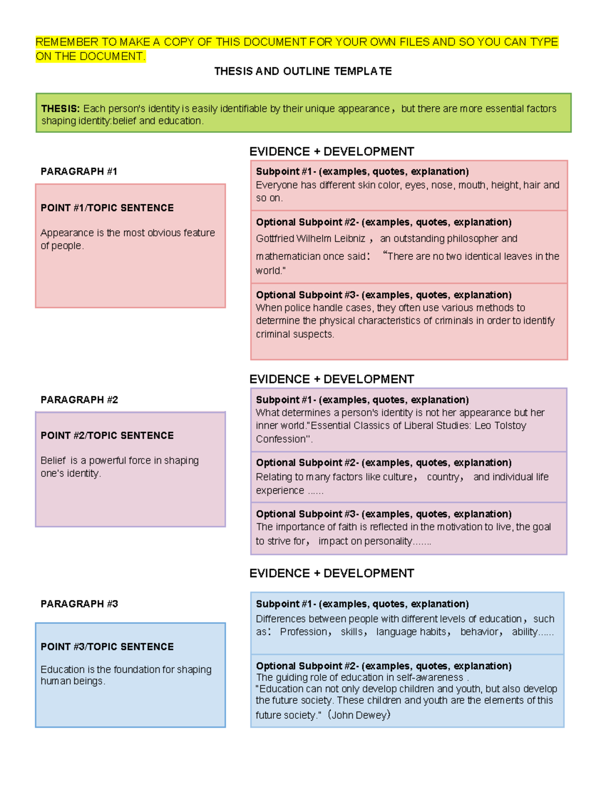 Thesis and Outline Template - REMEMBER TO MAKE A COPY OF THIS DOCUMENT ...