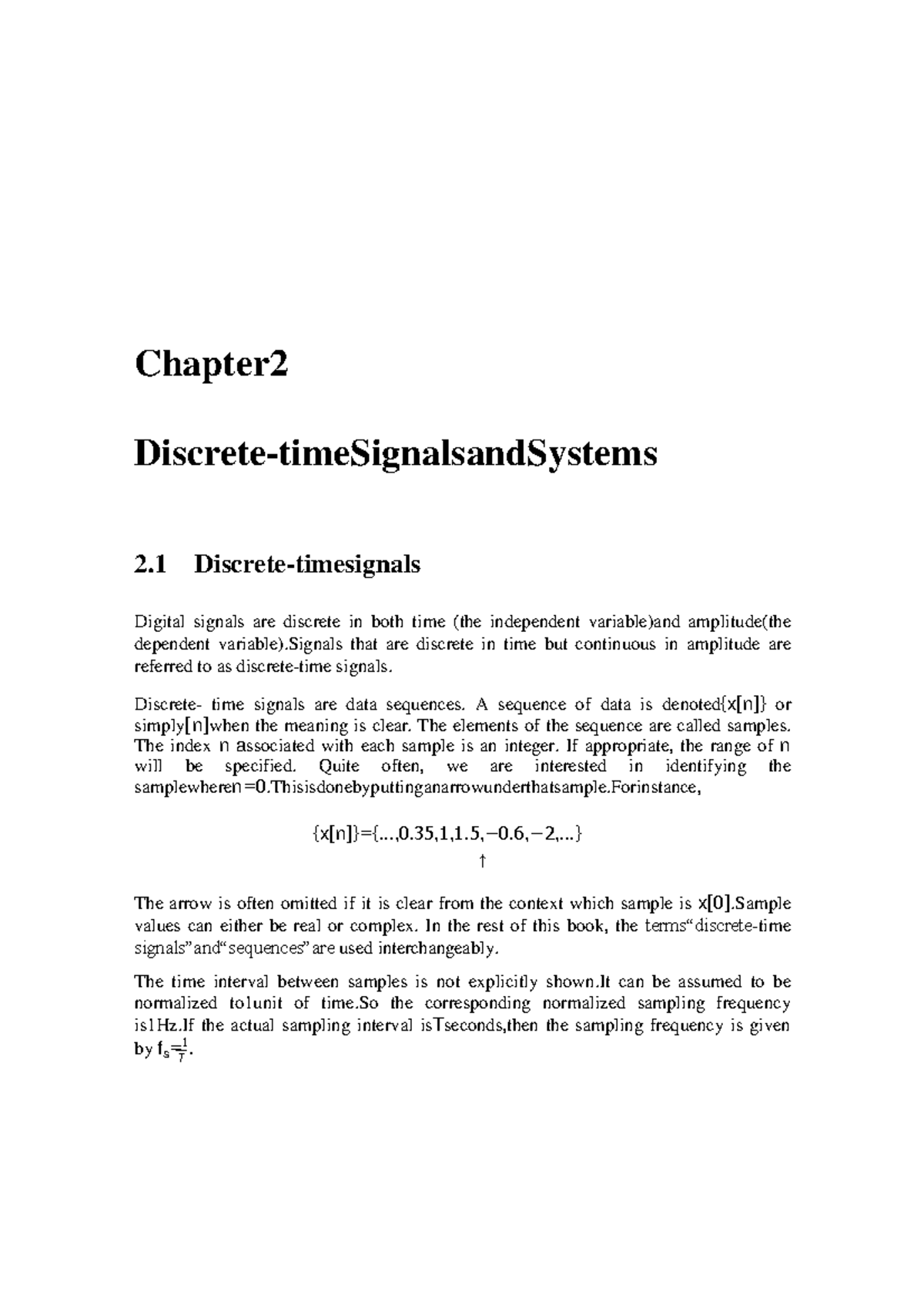 Discrete-time Signals and Systems Notes - T Chapter Discrete ...