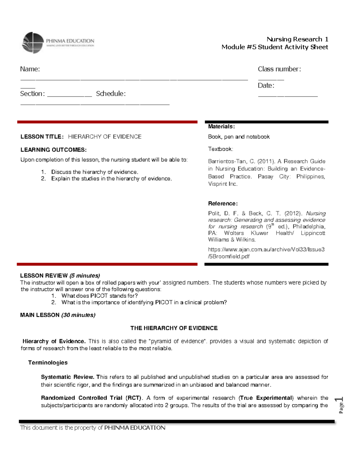 SAS-Session-5 - bbbbbbbbbbbbbbb - Module #5 Student Activity Sheet Name ...