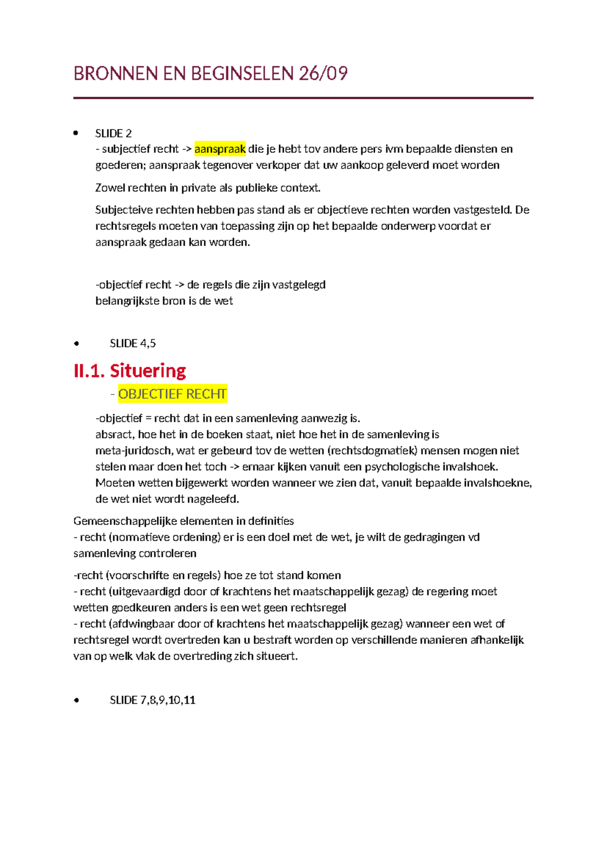 Bronnen EN Beginselen - BRONNEN EN BEGINSELEN 26/ SLIDE 2 - subjectief ...