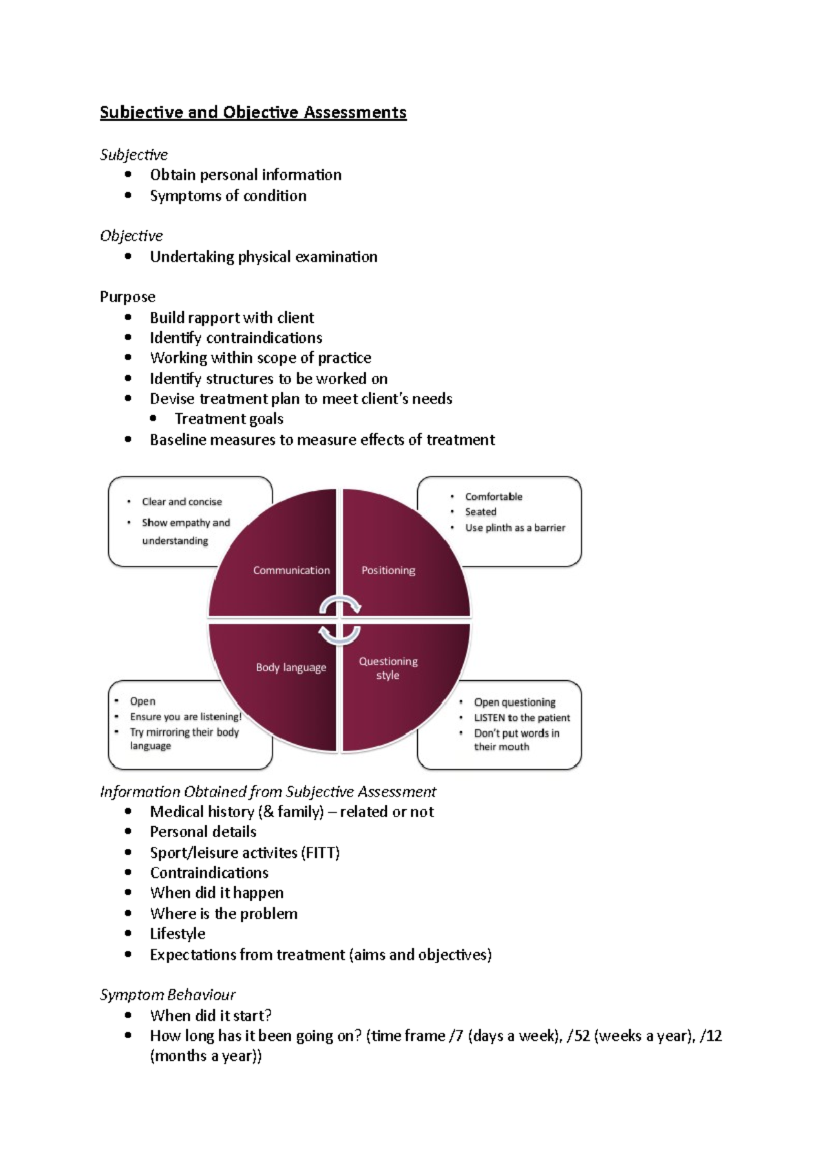 Subjective and Objective Assessments - Subjective and Objective ...