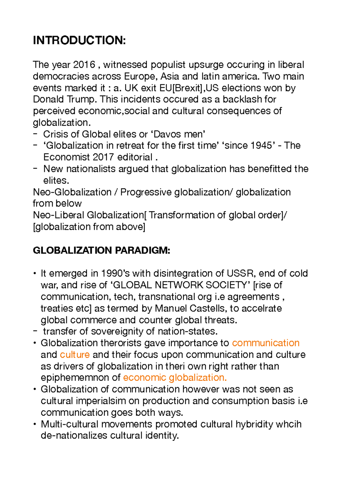 Neo-Globalization and Post-Globalization 2 - INTRODUCTION: The year ...