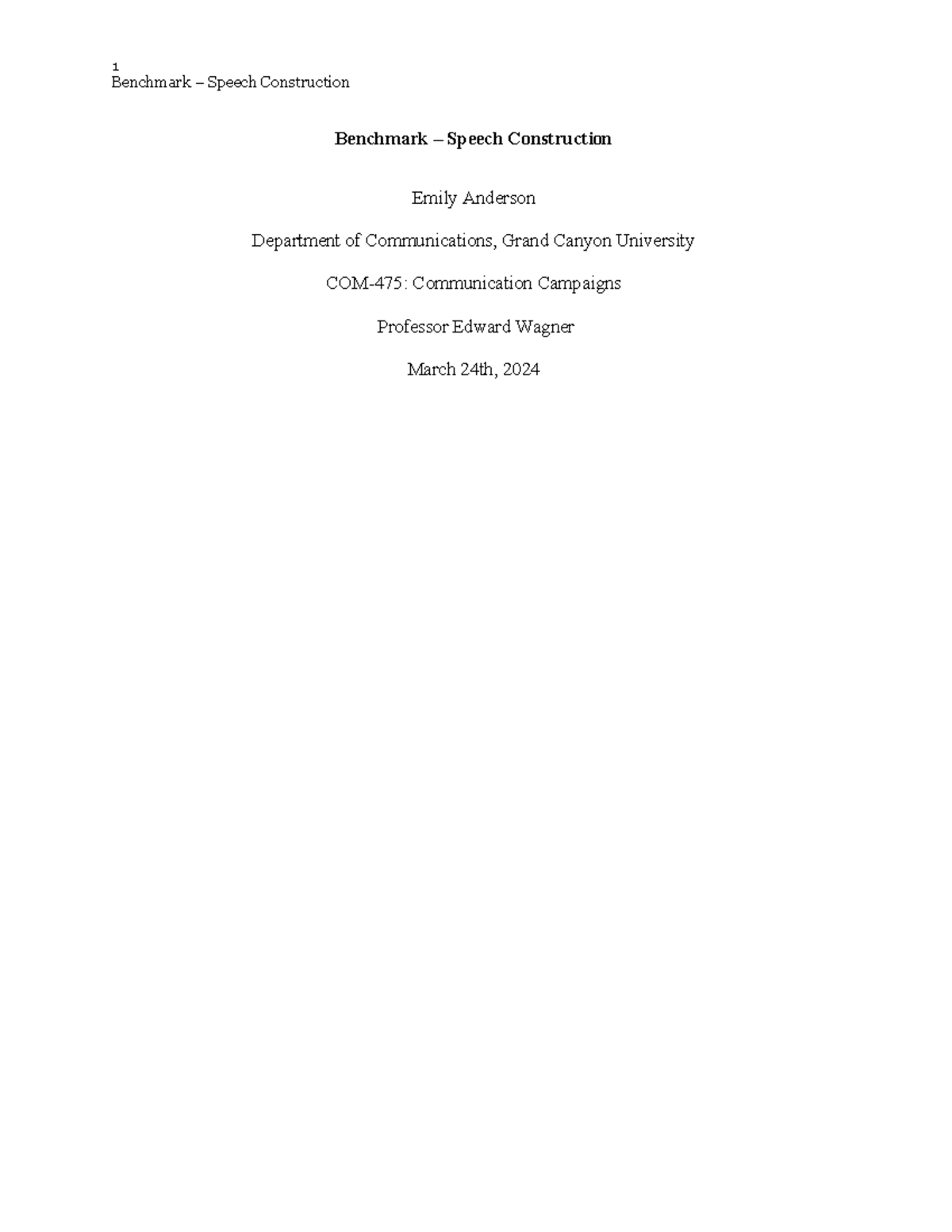 Benchmark Speech Construction EA - Benchmark – Speech Construction ...