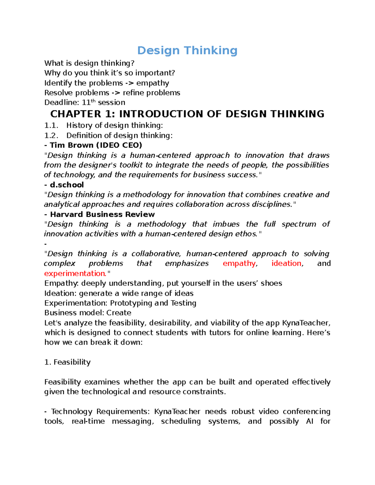 Design Thinking - useful - Design Thinking What is design thinking? Why ...