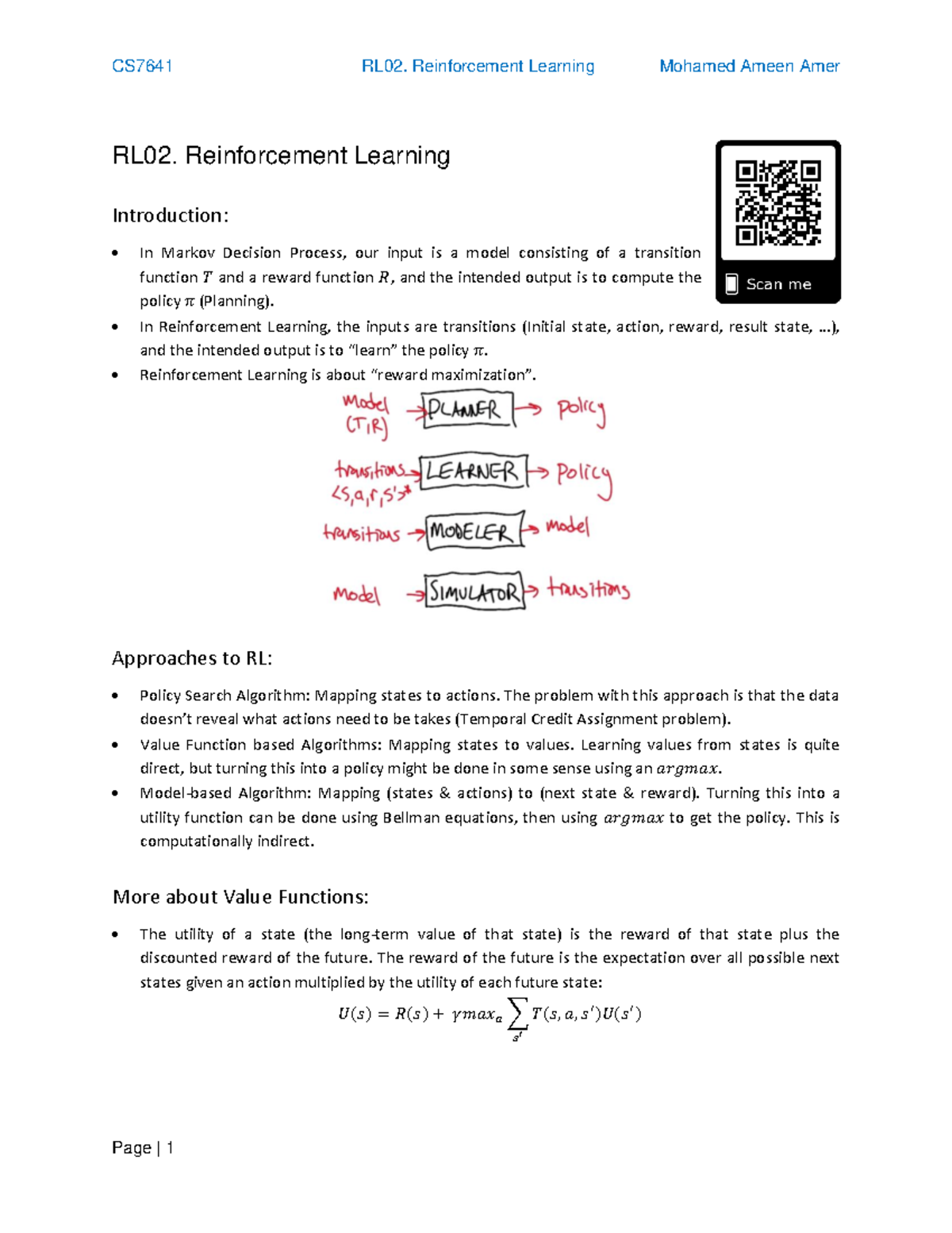 RL02. Reinforcement Learning - RL02. Reinforcement Learning ...