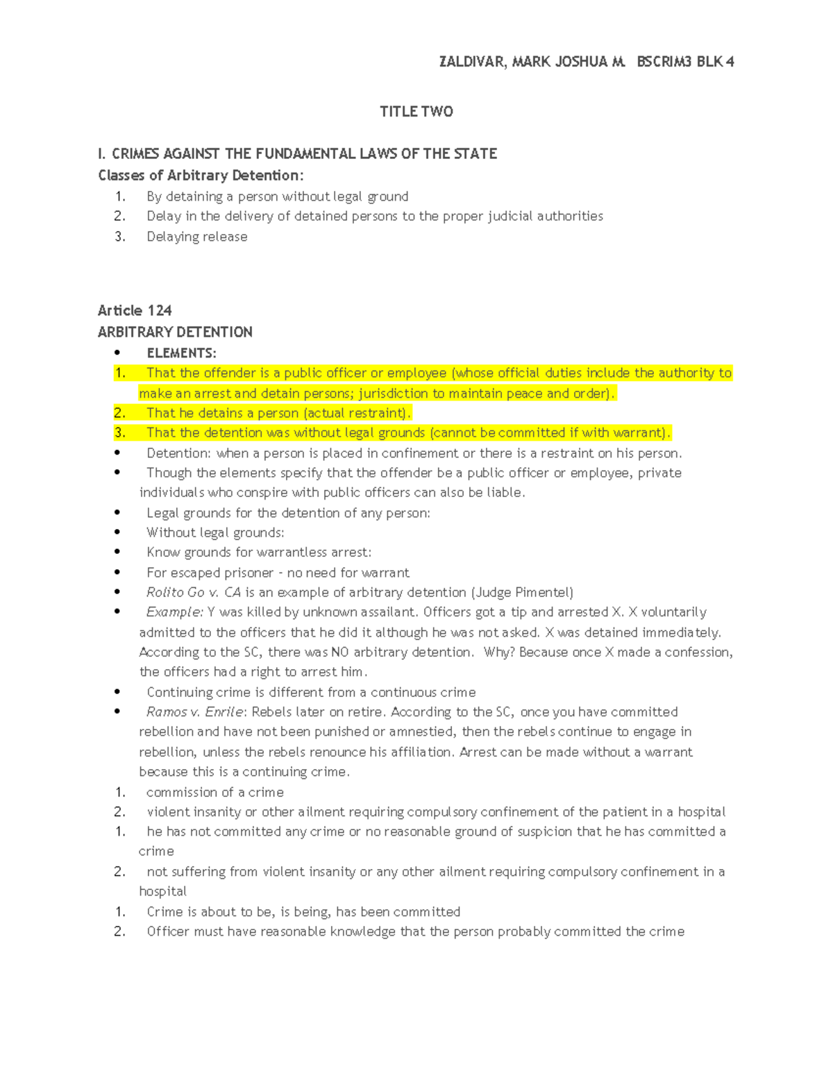 Title TWO BOOK 2 RPC - safcdv - TITLE TWO I. CRIMES AGAINST THE ...