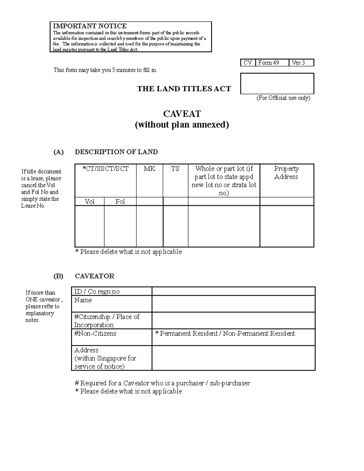 Form49 - aform - The information contained in this instrument forms ...