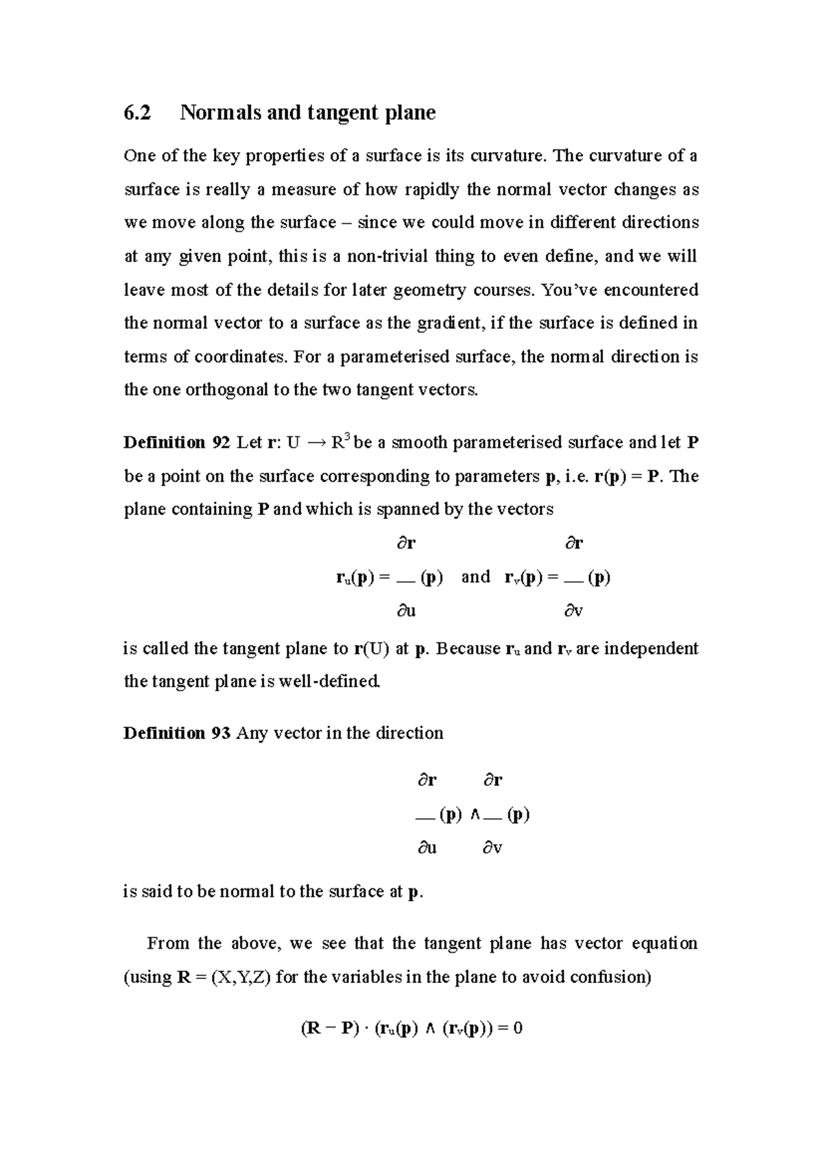 Geo-14 - Surfaces – Parameterisation, Length, and Area - 6 Normals and ...