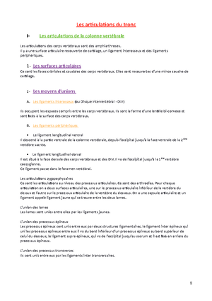 Le squelette du tronc ANATOMIE - Le squelette du tronc Le squelette du ...
