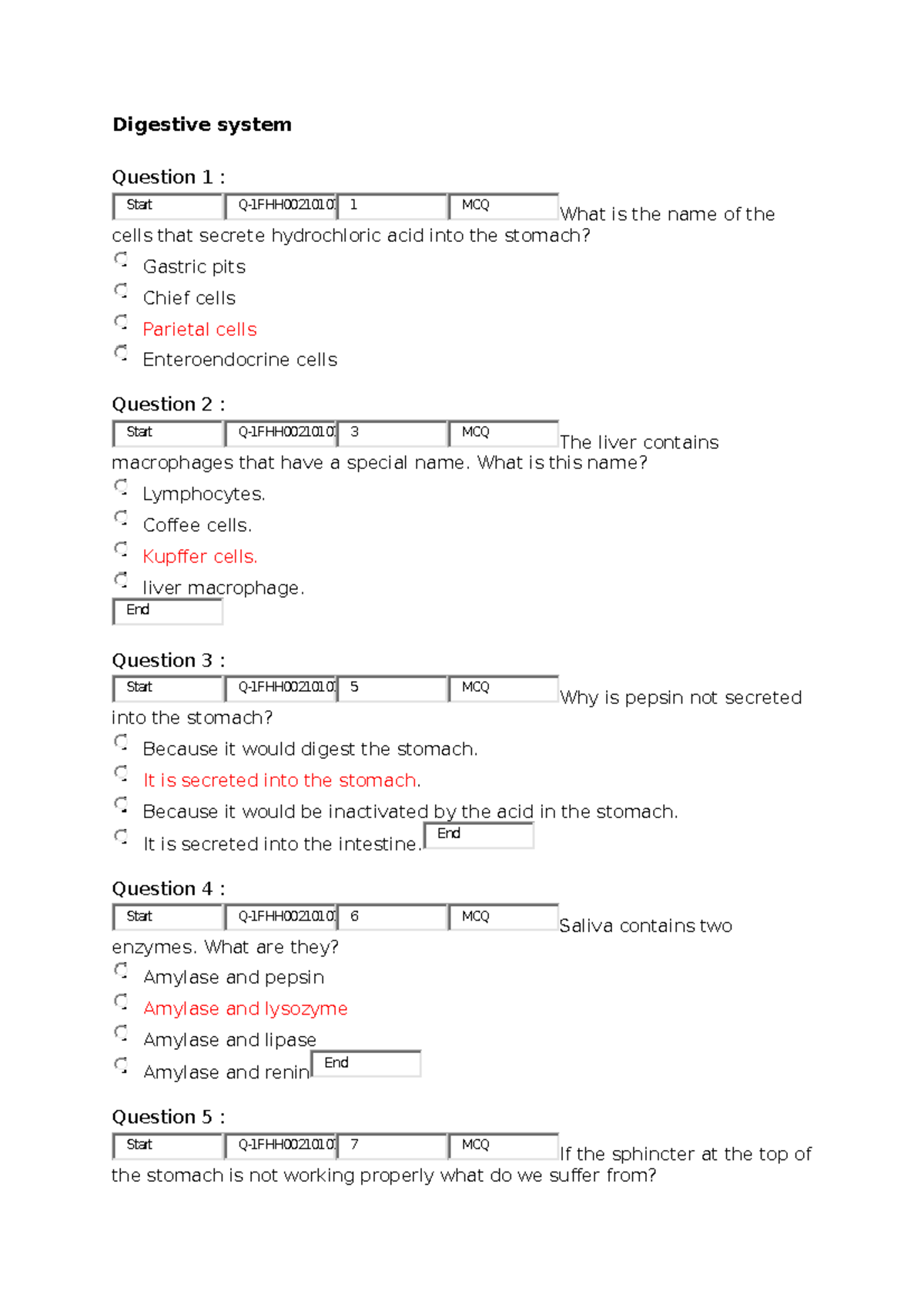 Digestive MCQ WITH Answers 1 - Digestive system Question 1 : What is ...