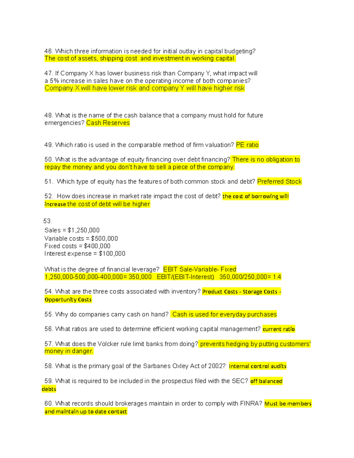 Session 4 - Study guide - Which three information is needed for initial ...