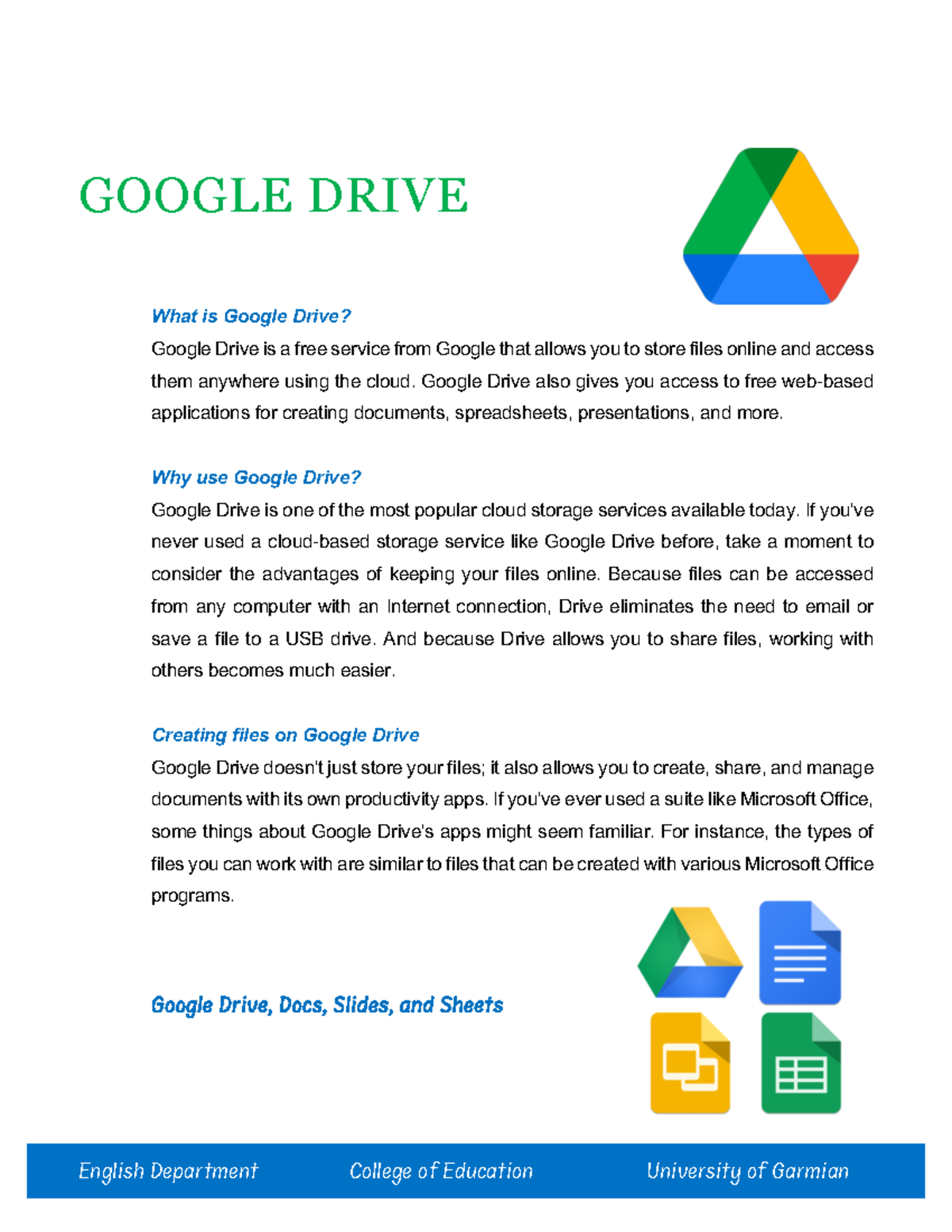 Lec. Google Drive - English Department College of Education University ...