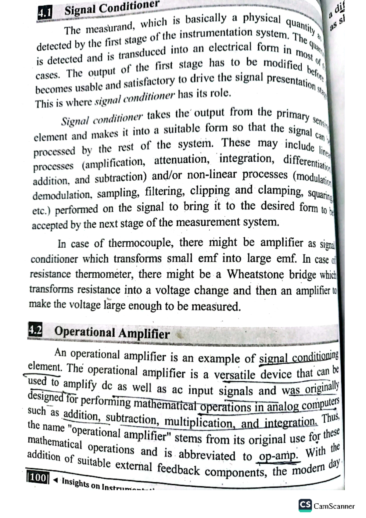 Signal Conditioning - Instrumentation - Studocu