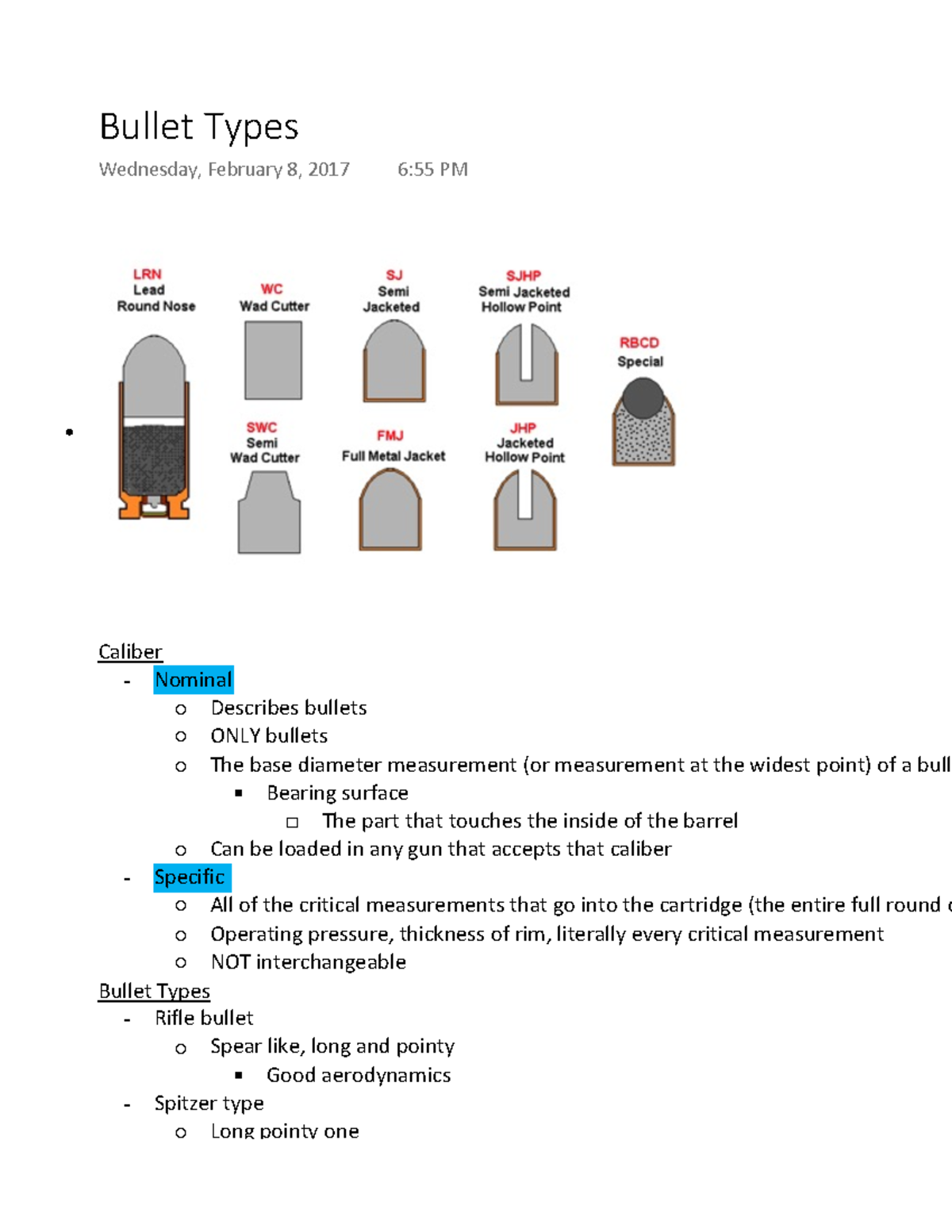 Bullet Types - Lecture notes 3 - Warning: TT: undefined function: 32 ...