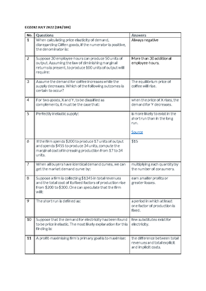 TOA Questions - 2023 - (a) A manufacturer sells two products, A and B ...