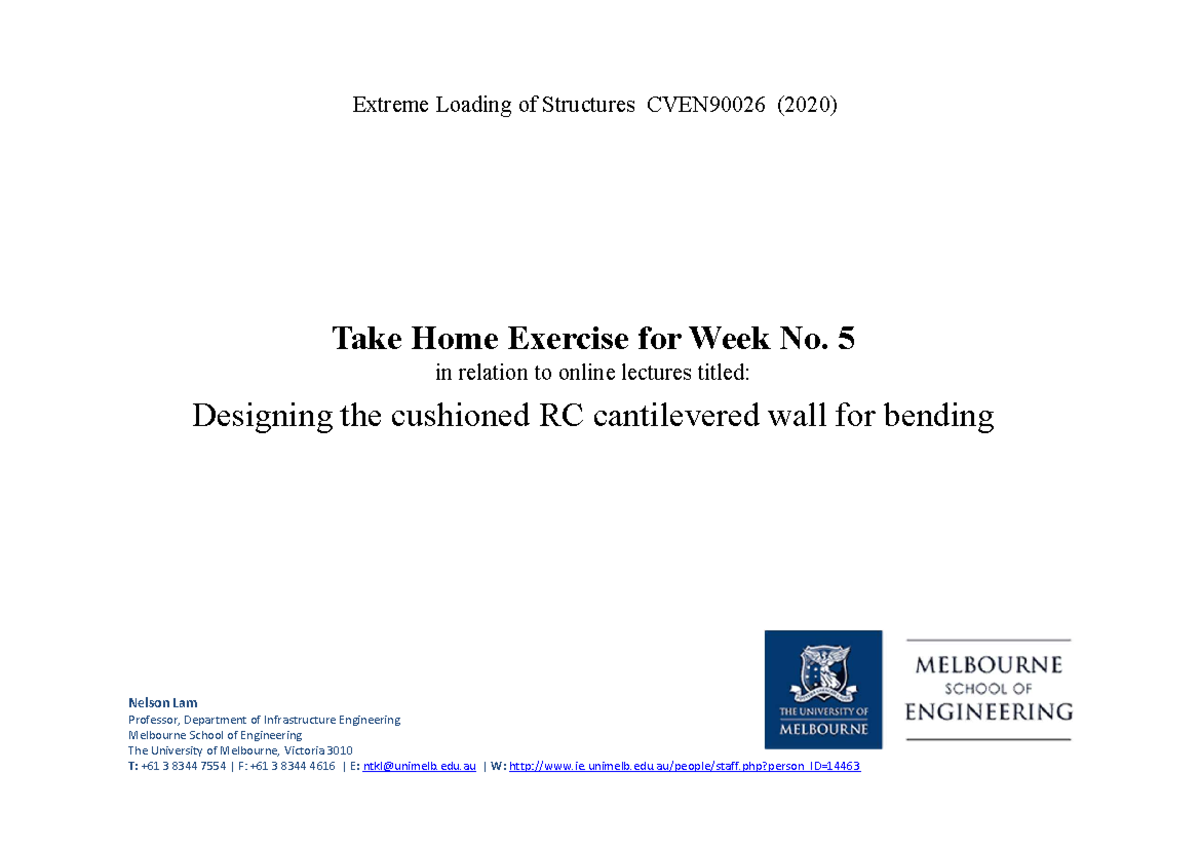 Take home exercise for Week No. 5-2 - Take Home Exercise for Week No. 5 ...