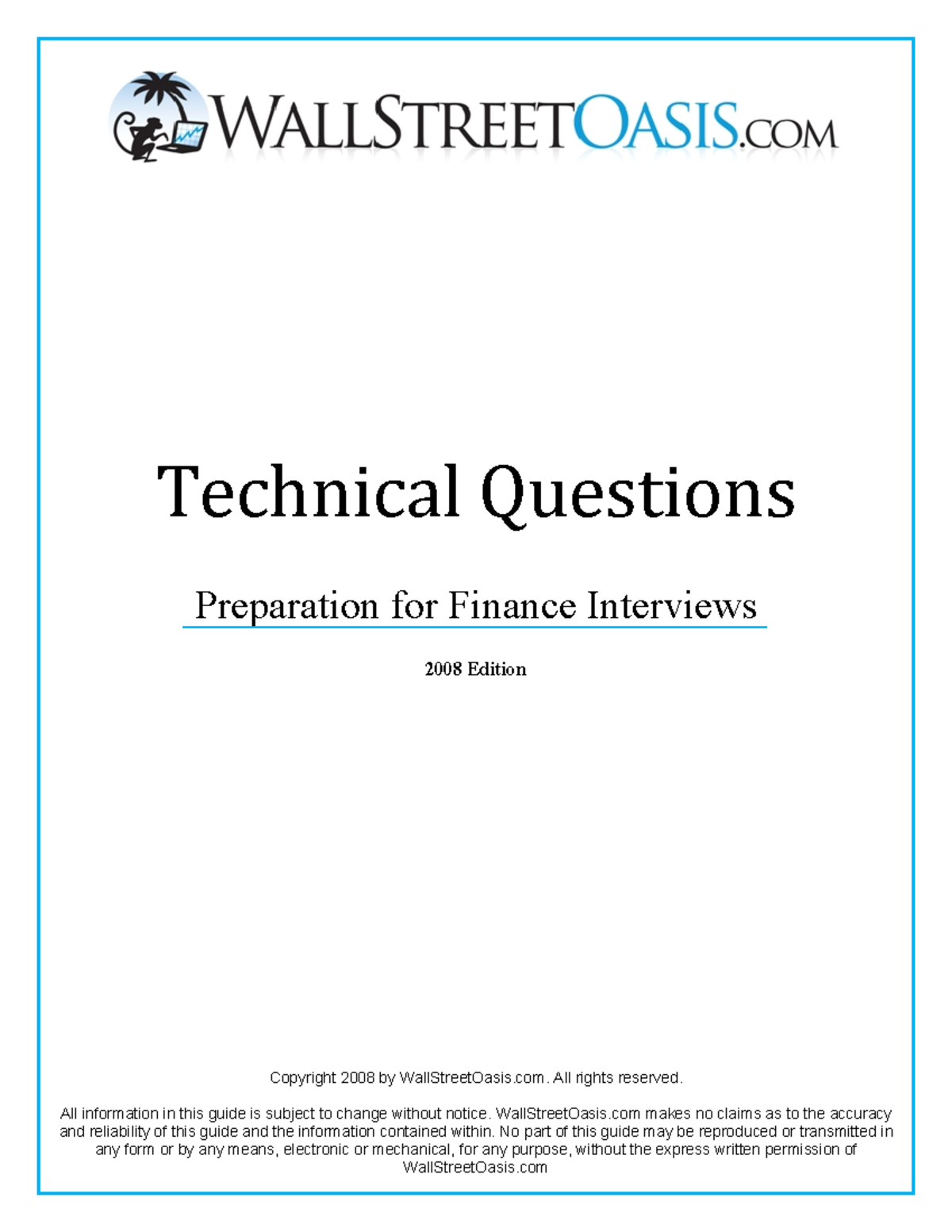 Technical Questions-Finance interviews - Technical Questions ...