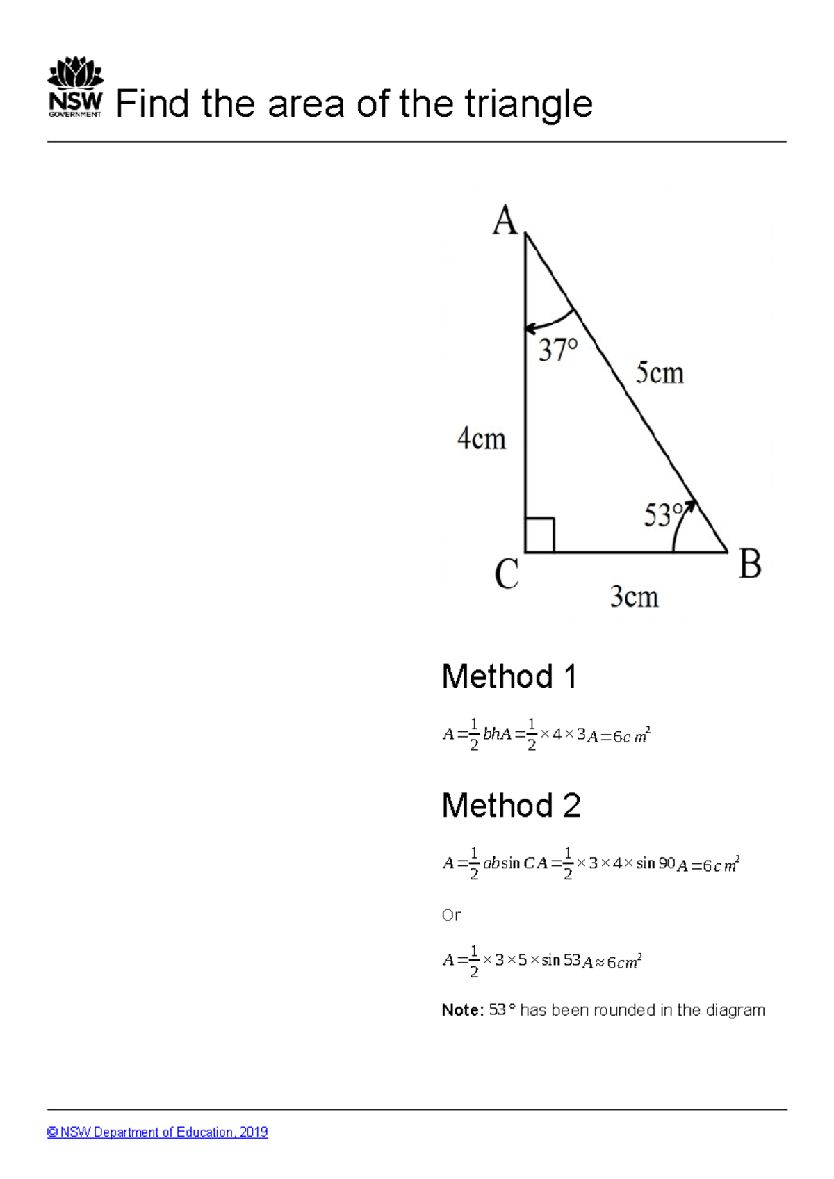 MS M6 find-the-area-of-the-triangle - MATH1031 - Find the area of the ...