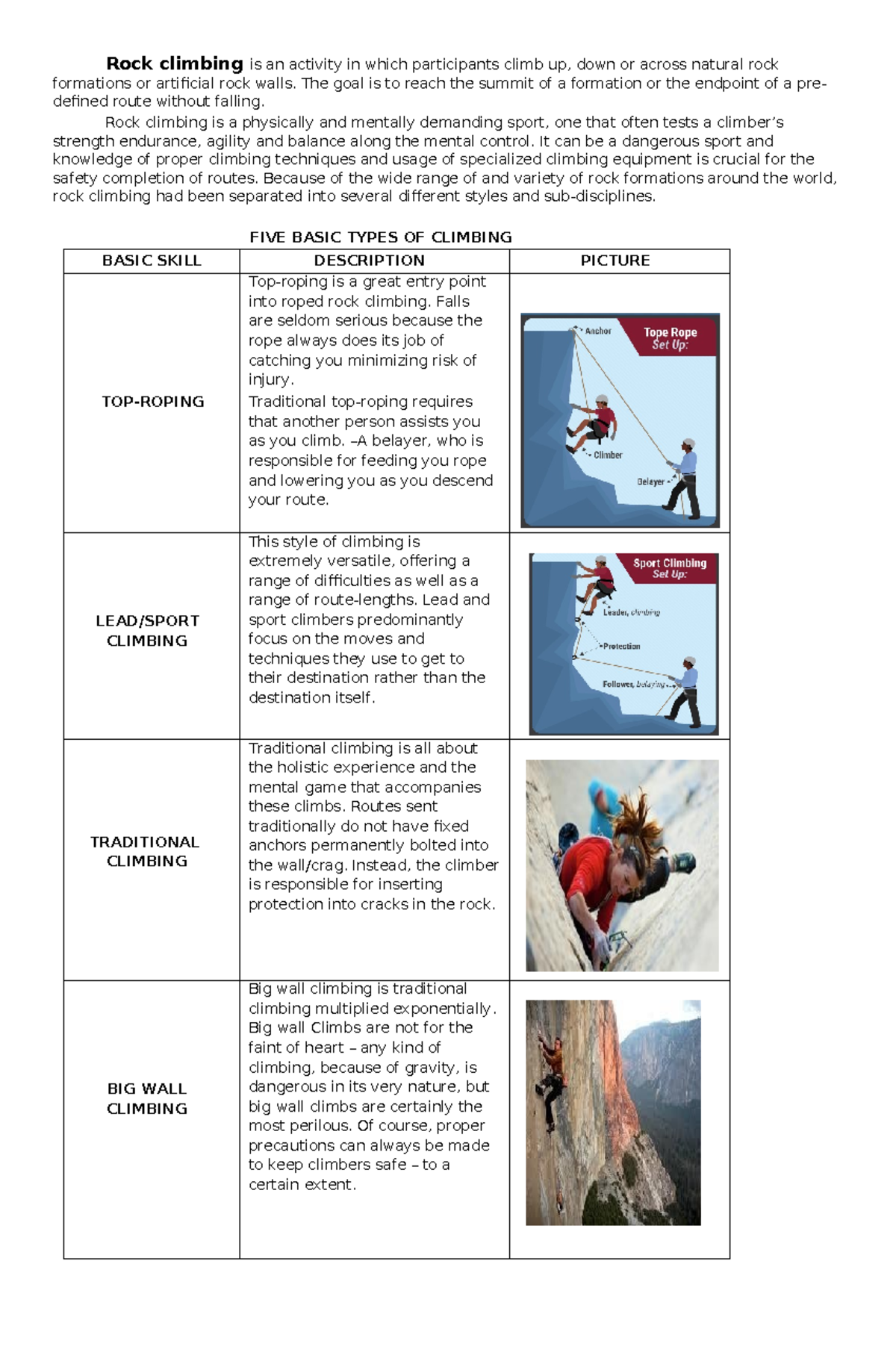 Rock-climbing-12 - Rock climbing is an activity in which participants ...