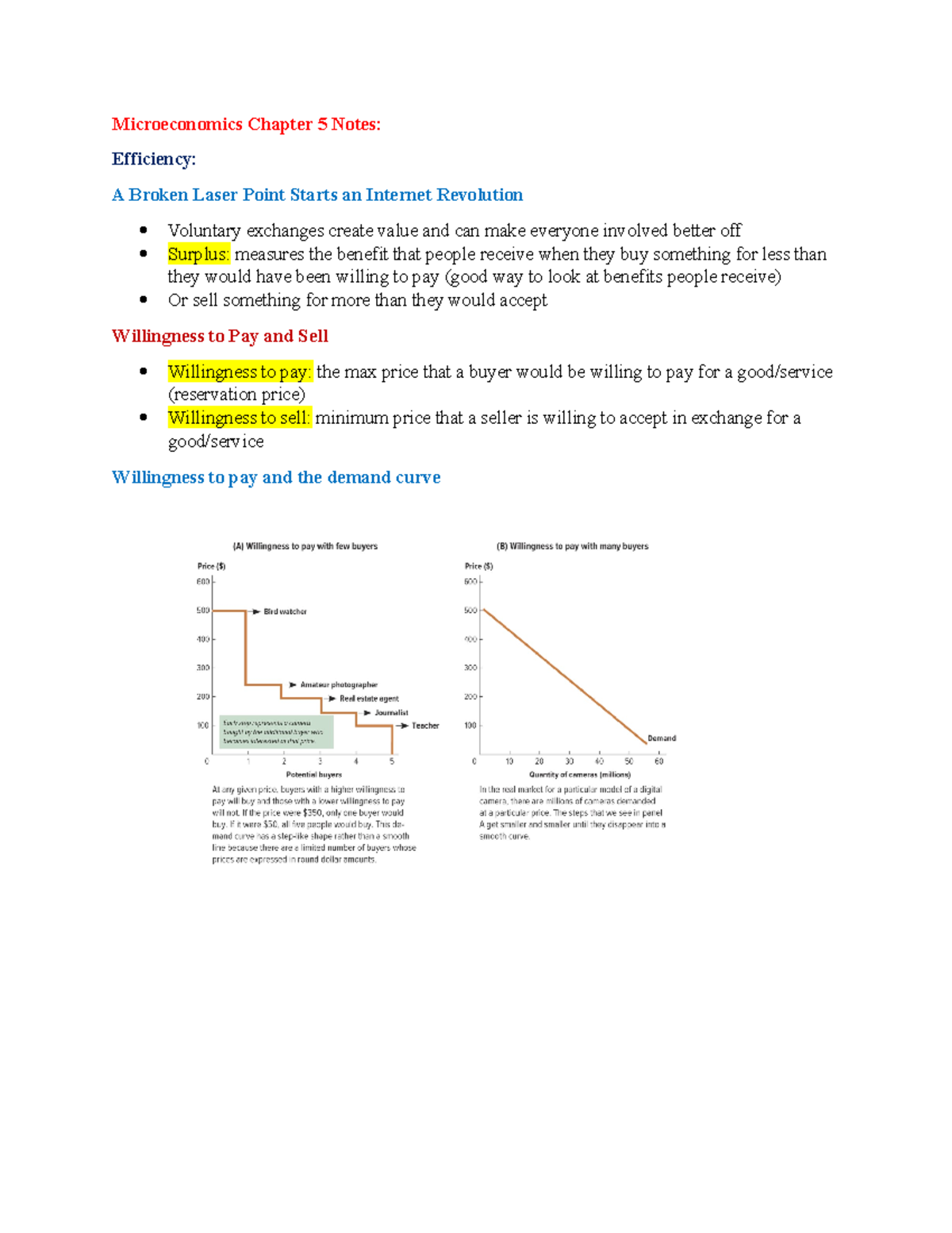 Microeconomics Chapter 5 Notes - Microeconomics Chapter 5 Notes ...
