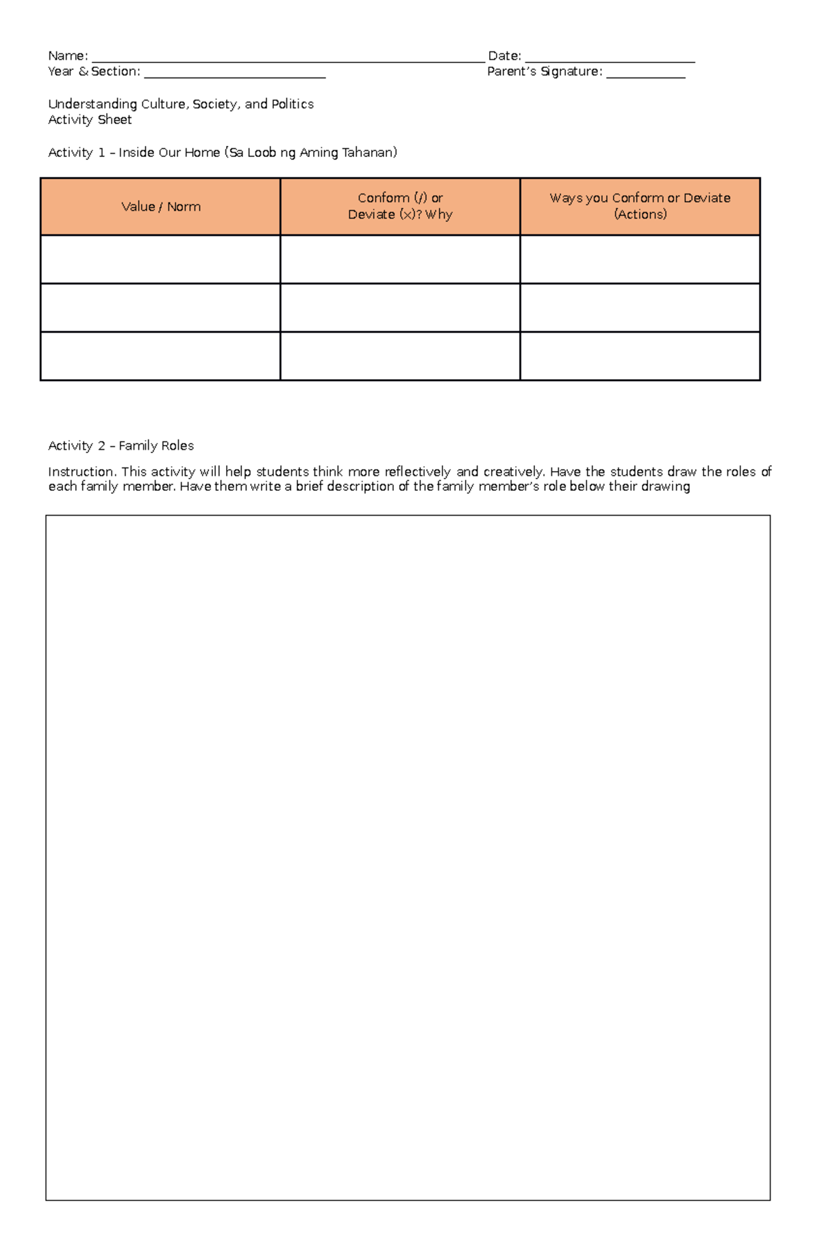 Activity Sheet-UCSP-COT1 - Name