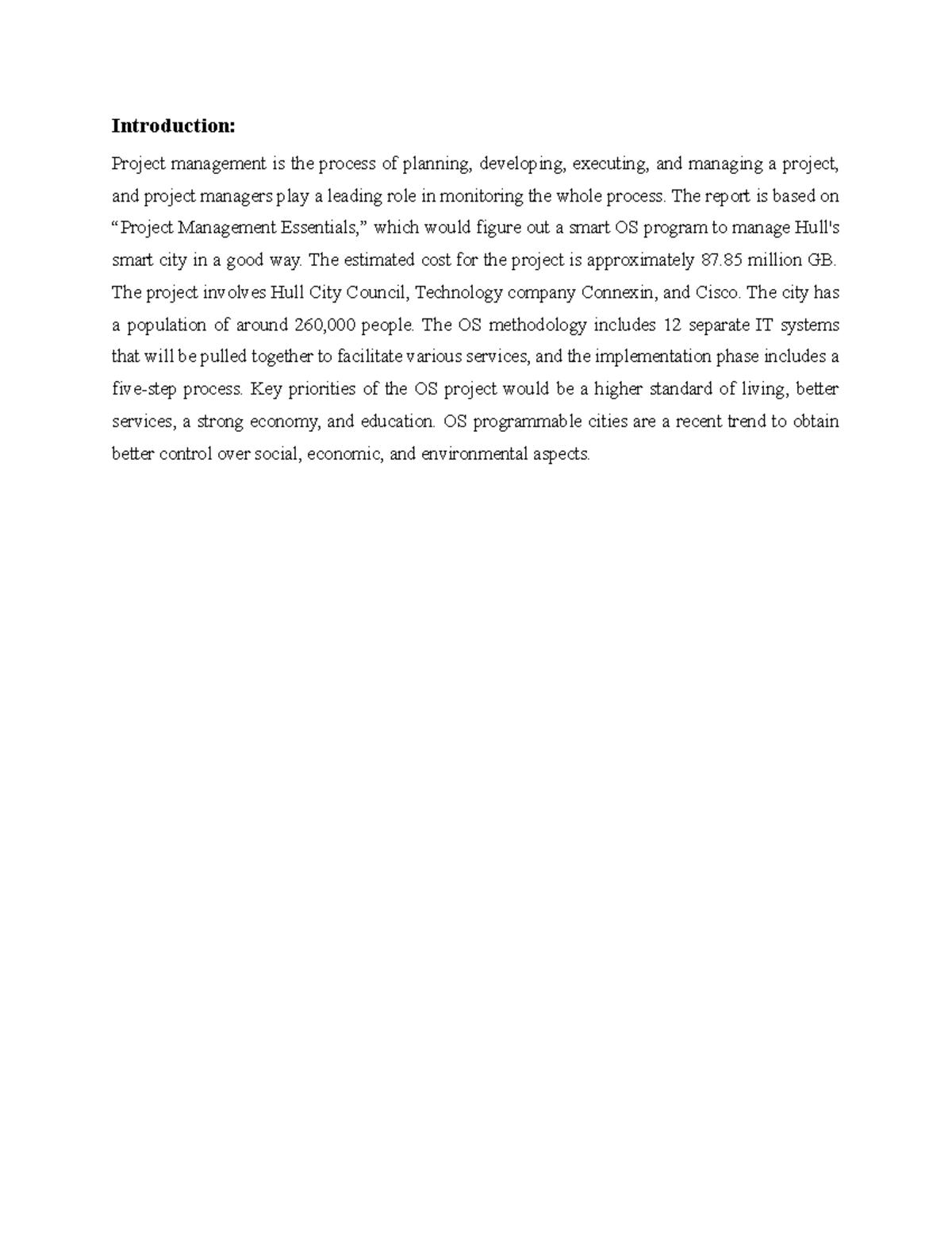 Introduction - this is the assignment of project management essential ...