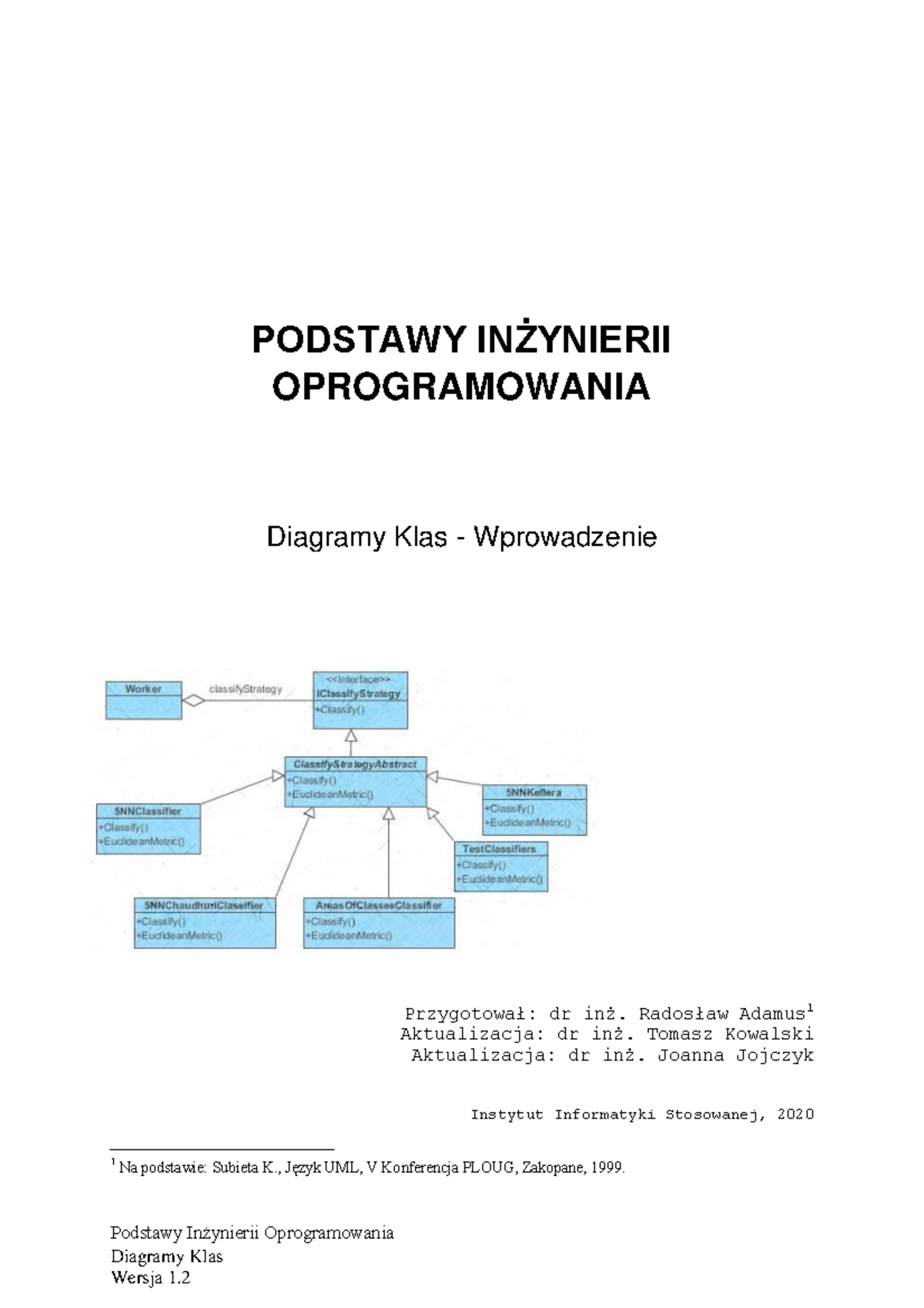 Diagramy klas - teoria - Warning: TT: undefined function: 32 Podstawy ...