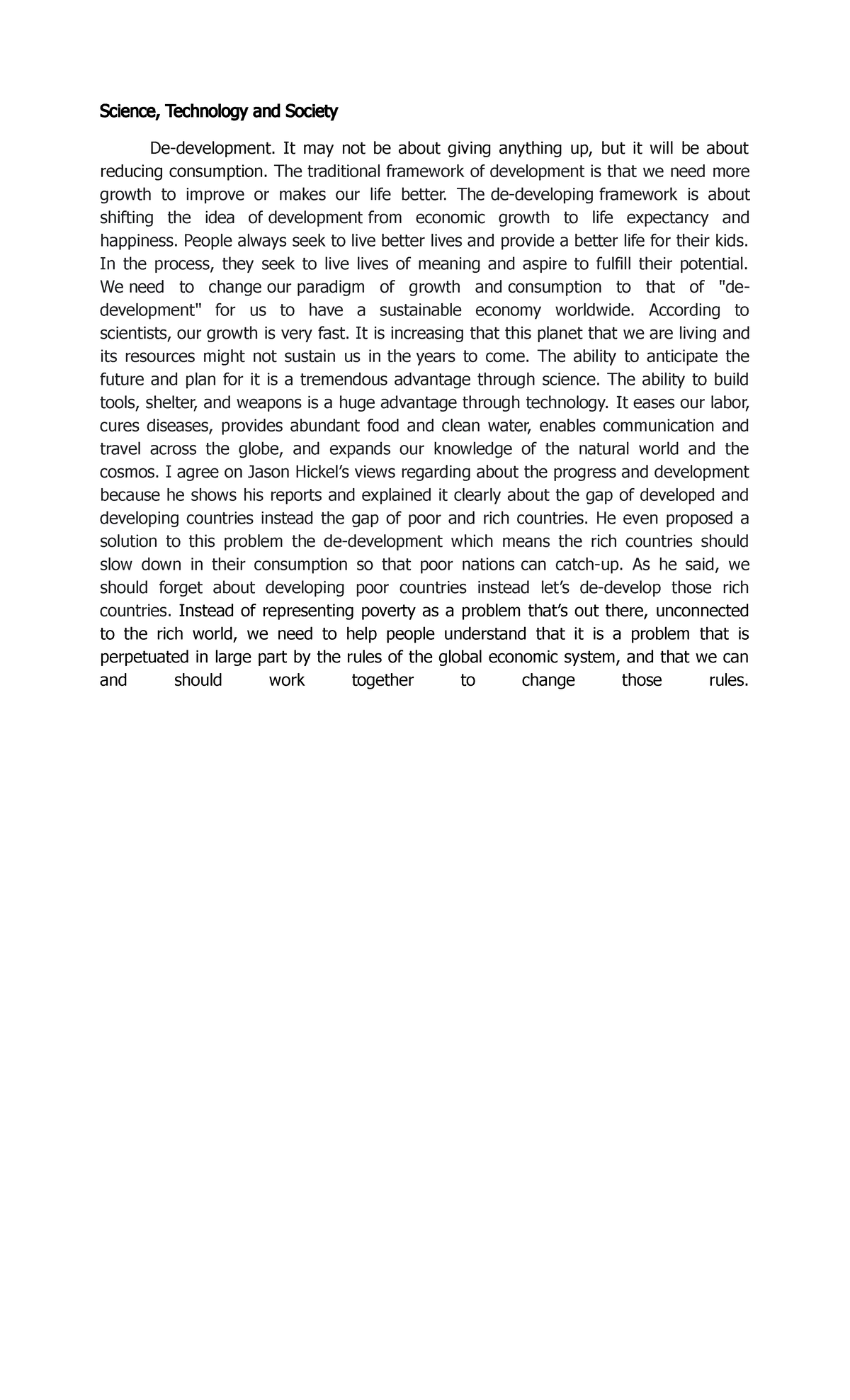 Reflection Paper (Study Guide 6) - Science, Technology, and Society ...