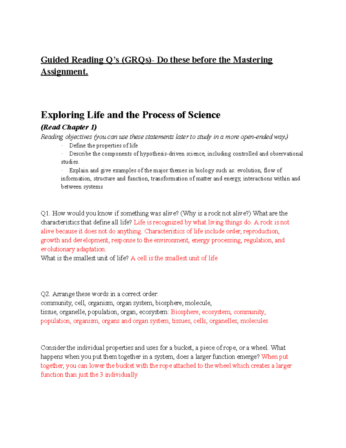 Grq 1 - GRQ - Guided Reading Q’s (GRQs)- Do these before the Mastering ...