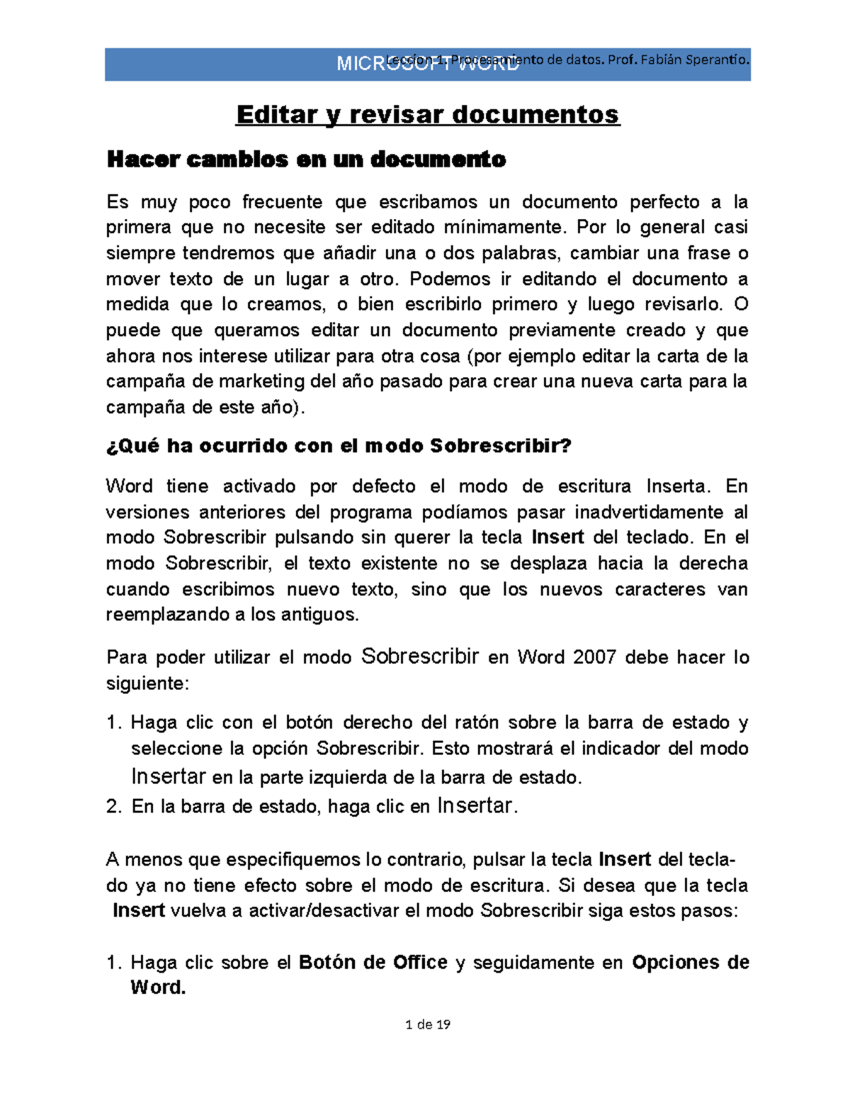 Guía - Procesamiento de Datos - Editar y revisar documentos Hacer ...