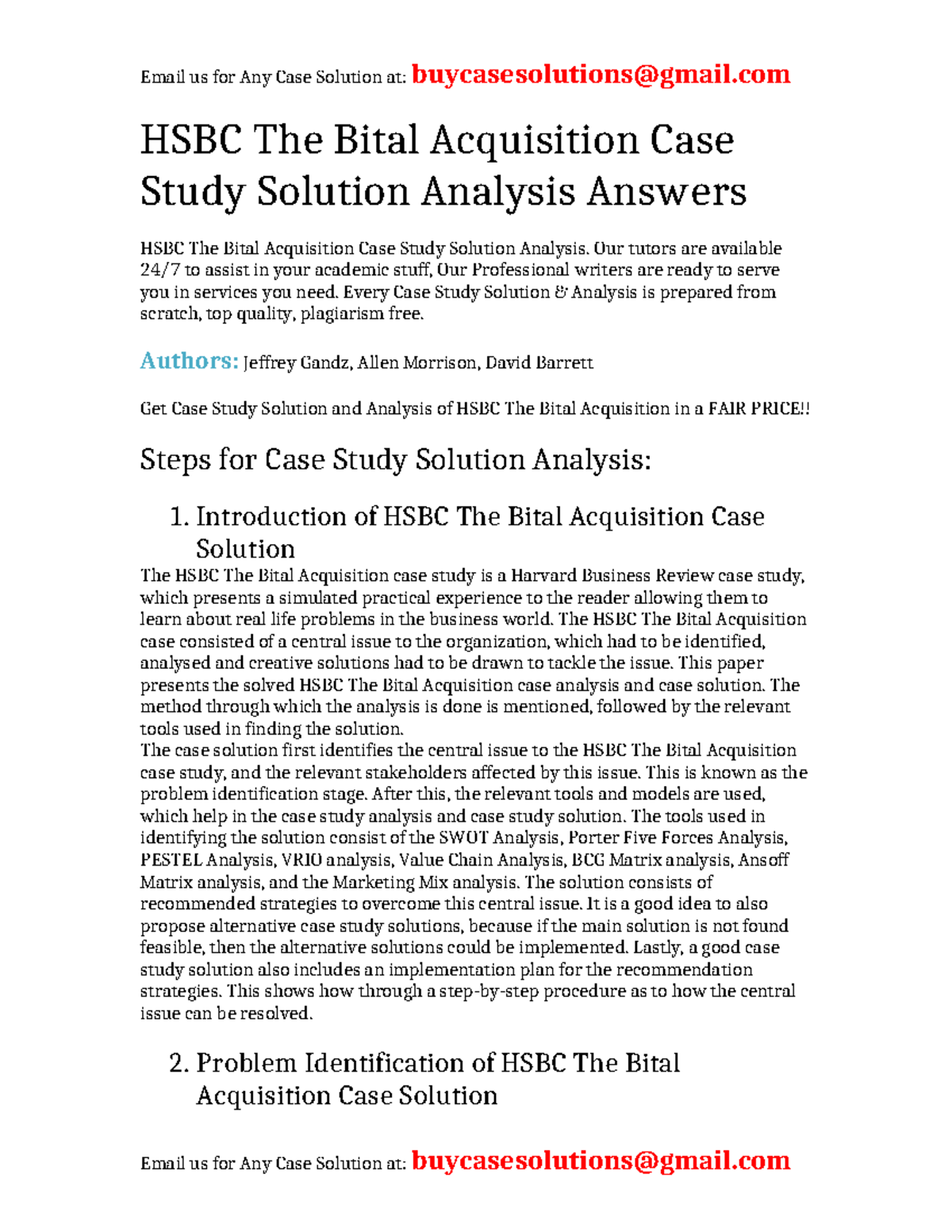 Case Solution HSBC The Bital Acquisition - HSBC The Bital Acquisition Case Study Solution ...