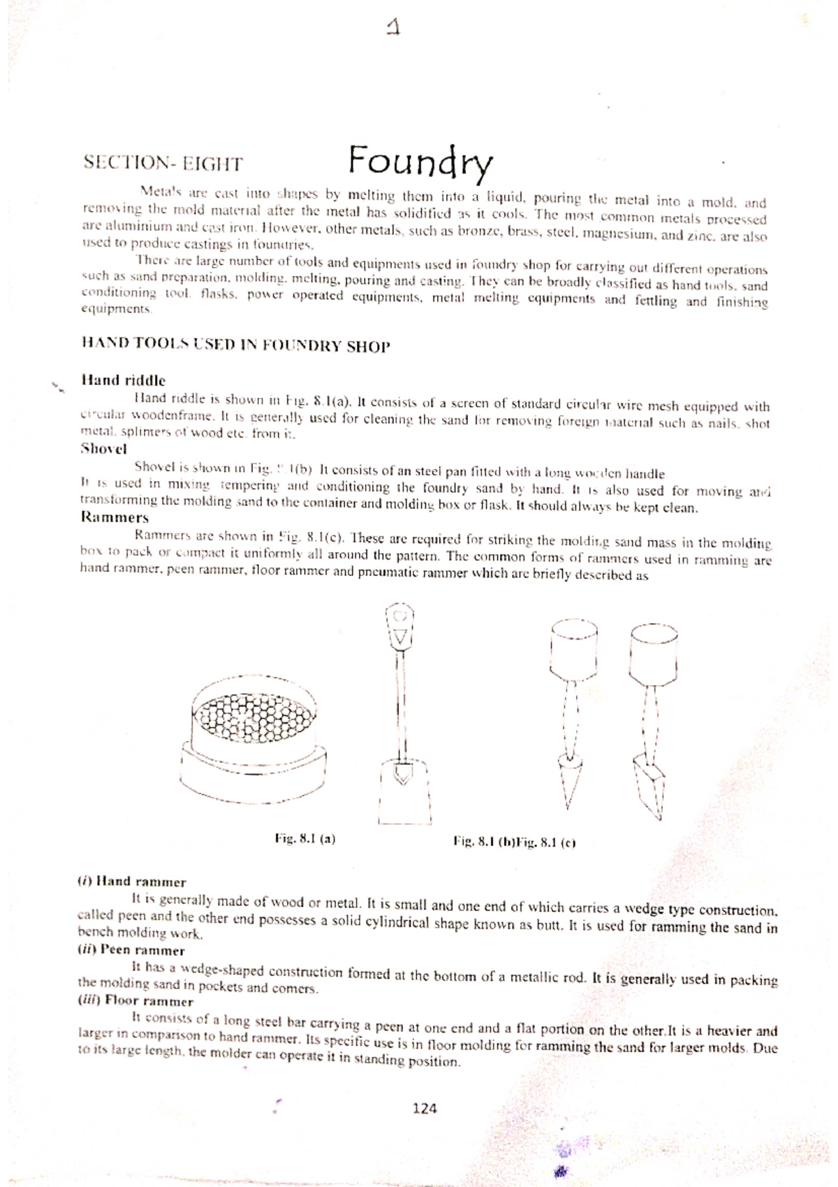 Foundry - Basic Civil And Mechanical Engineering - Studocu