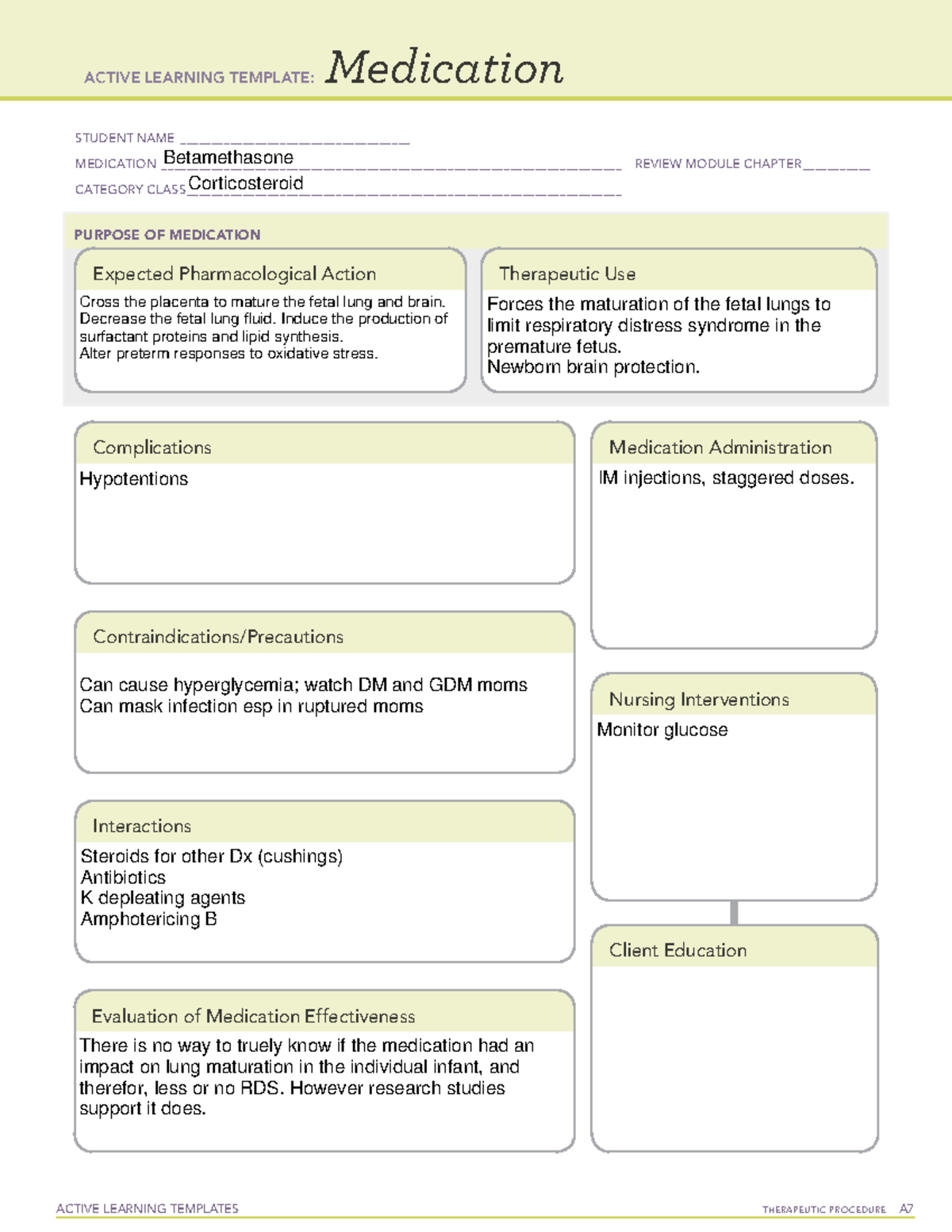Active Learning Template medication - ACTIVE LEARNING TEMPLATES ...