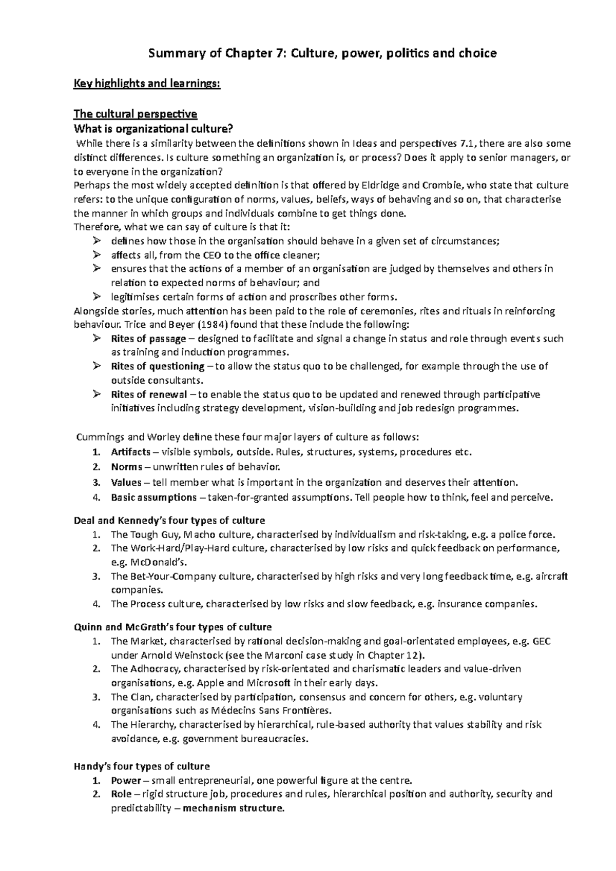 Chapter 7 Summary Of Chapter 7 Culture Power Politics And Choice chapter-7-summary-of-chapter-7-culture-power-politics-and-choice