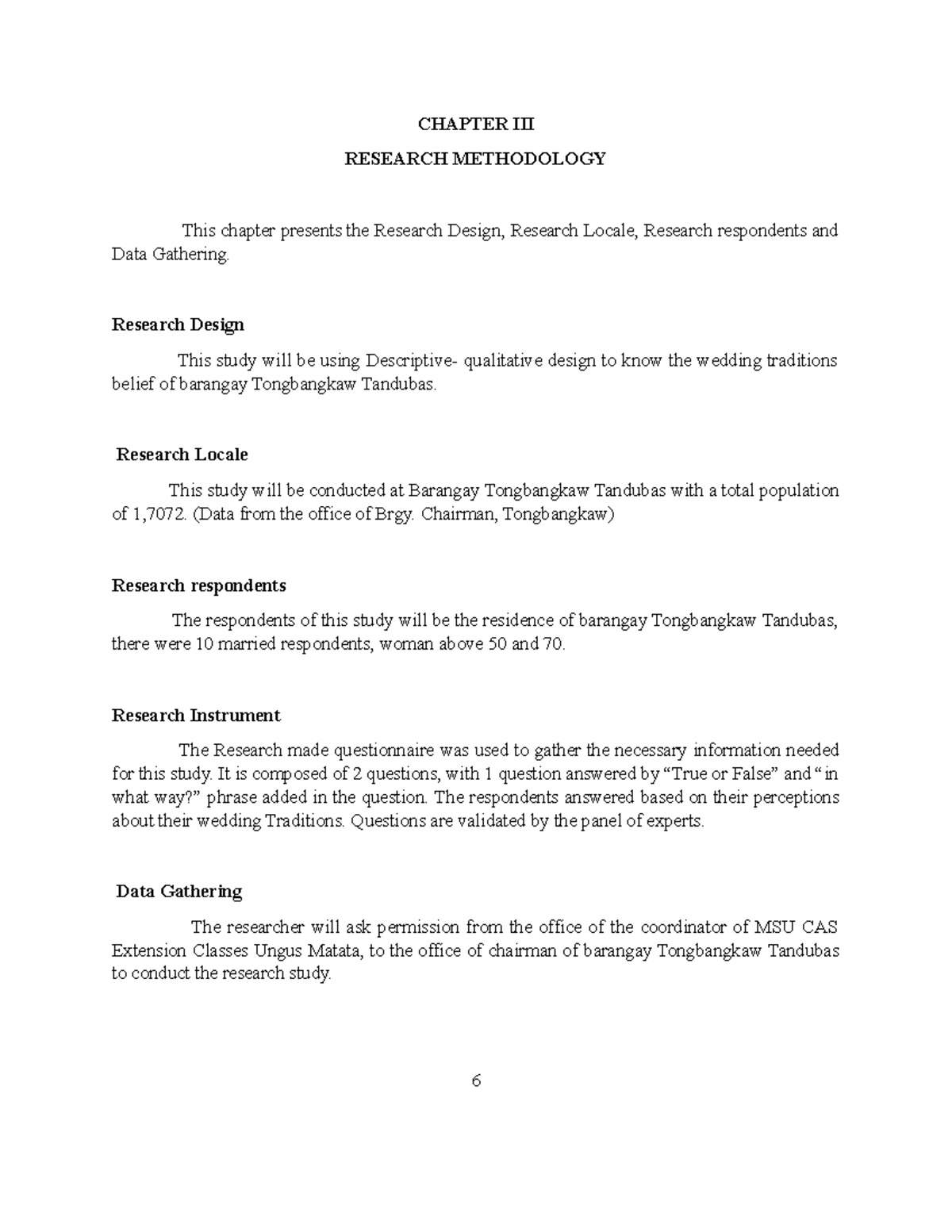 Chapter III - This is my answer sheet - CHAPTER III RESEARCH ...