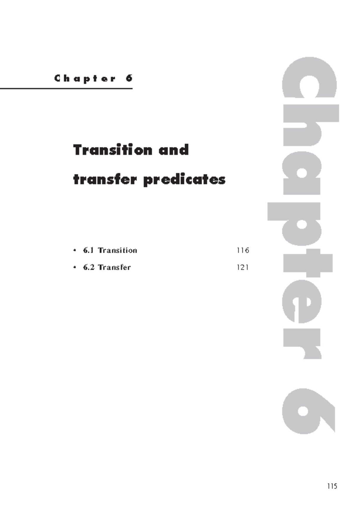 UNIT 6. Transition AND Transfer Predicates - C h a p t e r 6 Transition ...