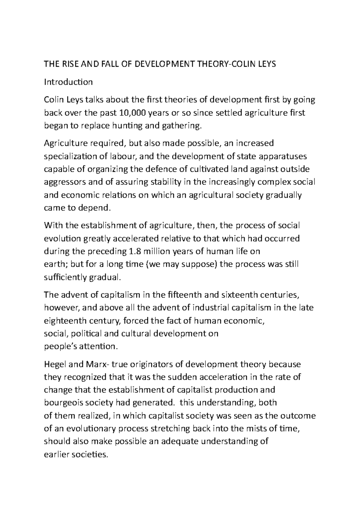 THE RISE AND FALL OF Development Theory - THE RISE AND FALL OF ...