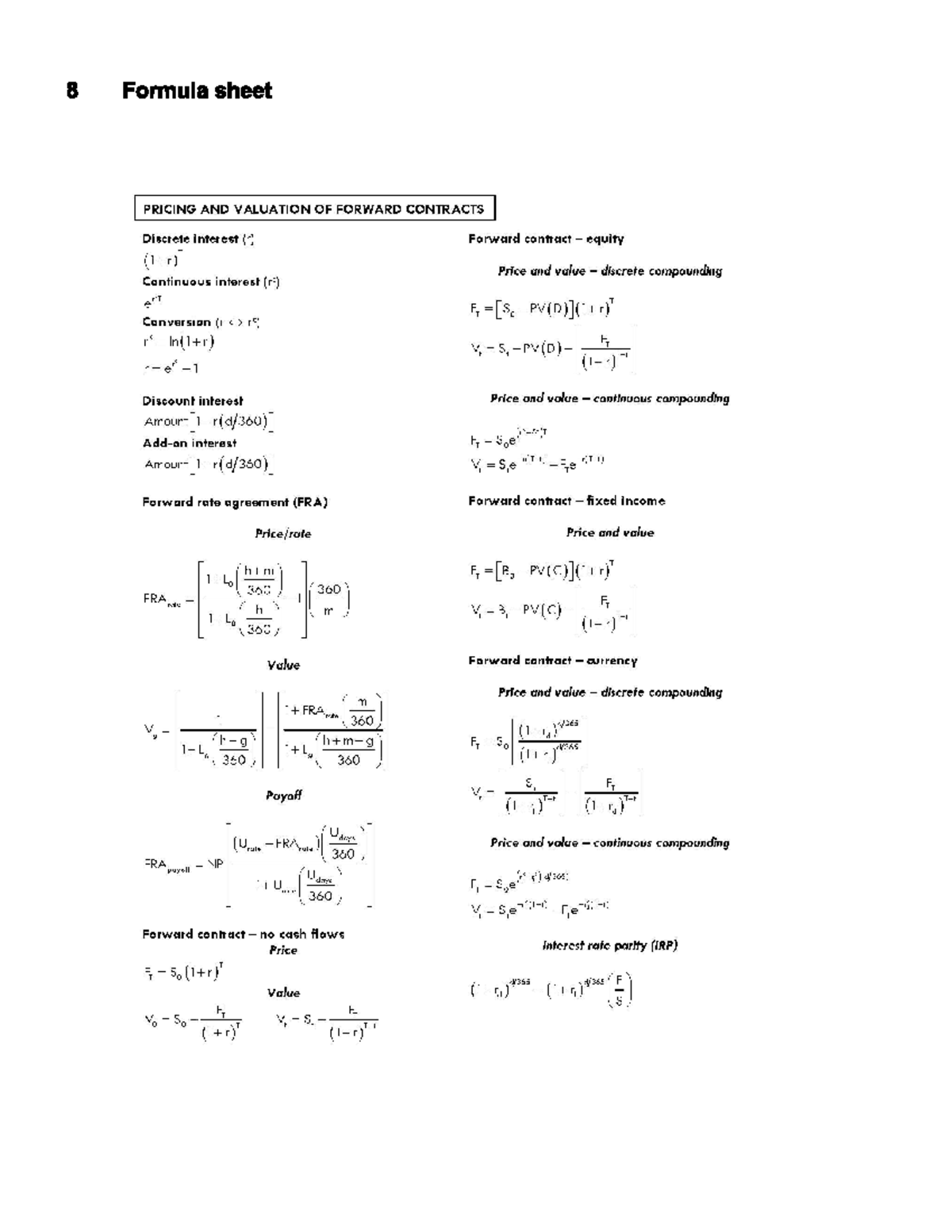 Formula sheet - INV3703 - Studocu