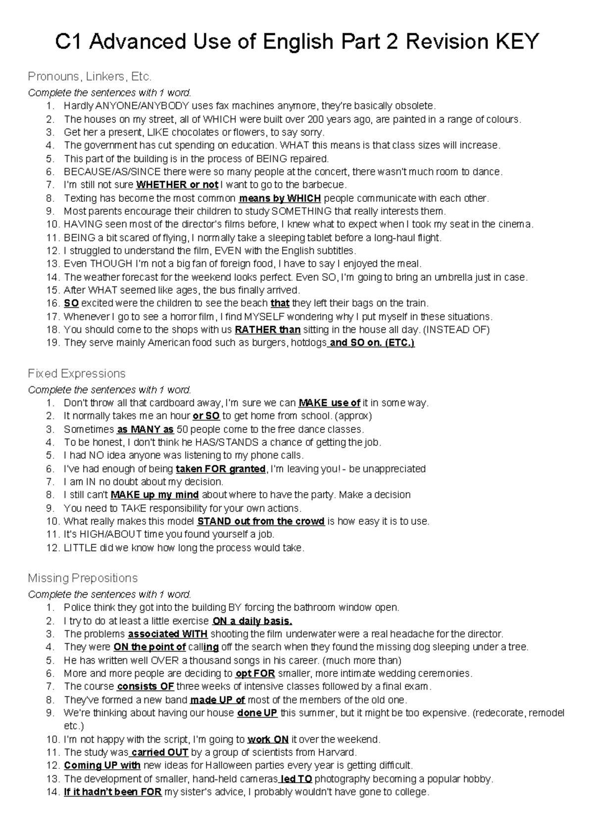 C1 advanced use of english part 2 revision key - C1 Advanced Use of ...