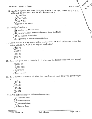 Unit 1 Exam (Ch 1-4) - NATSCI1A - Studocu