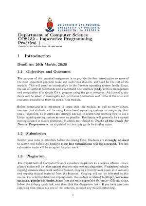 5th Practical - COS132: 5 th Practical: April 2023 Theme from Syllabus of the Week: Non ...
