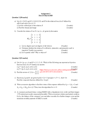 Discrete Structure Tutorial 3 Question 2 - UTM - Studocu