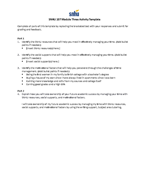 SNHU 107 Module Four Activity Template written - SNHU 107 Module Four ...