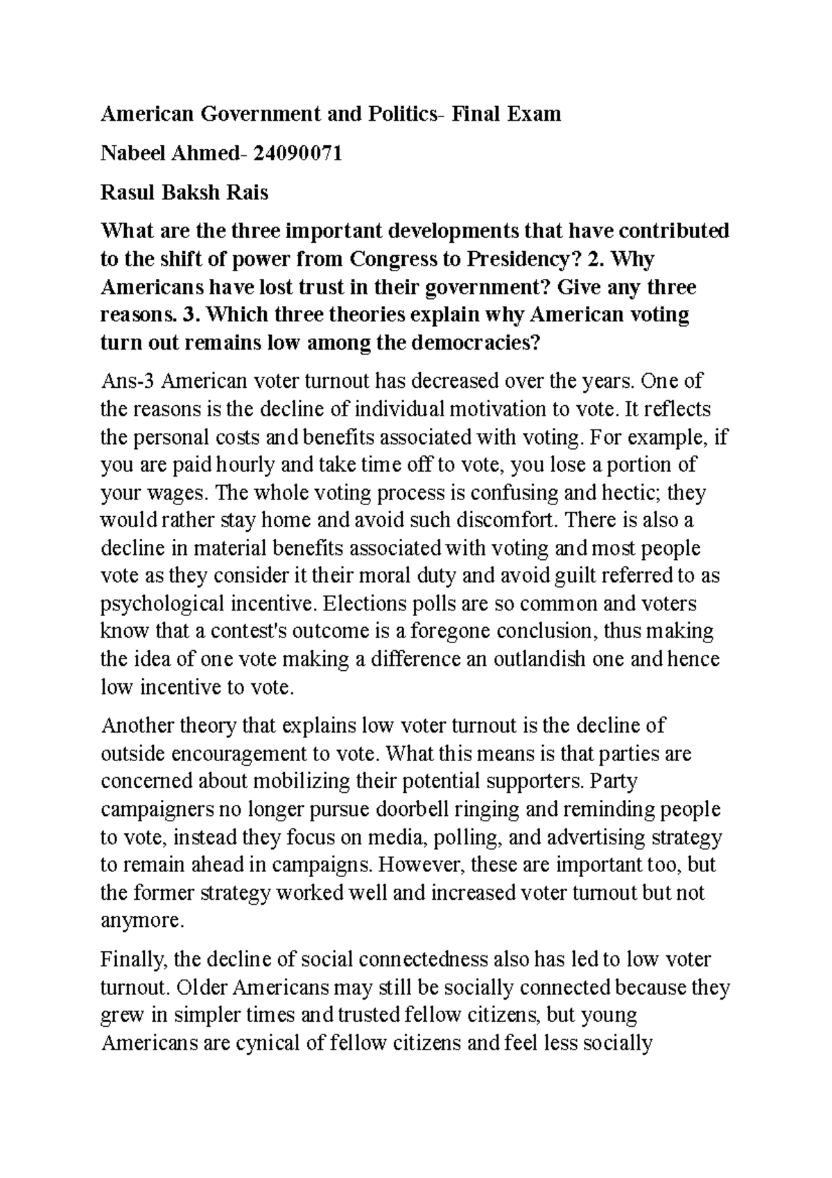 American Pol Final 2020 Complete - American Government and Politics ...