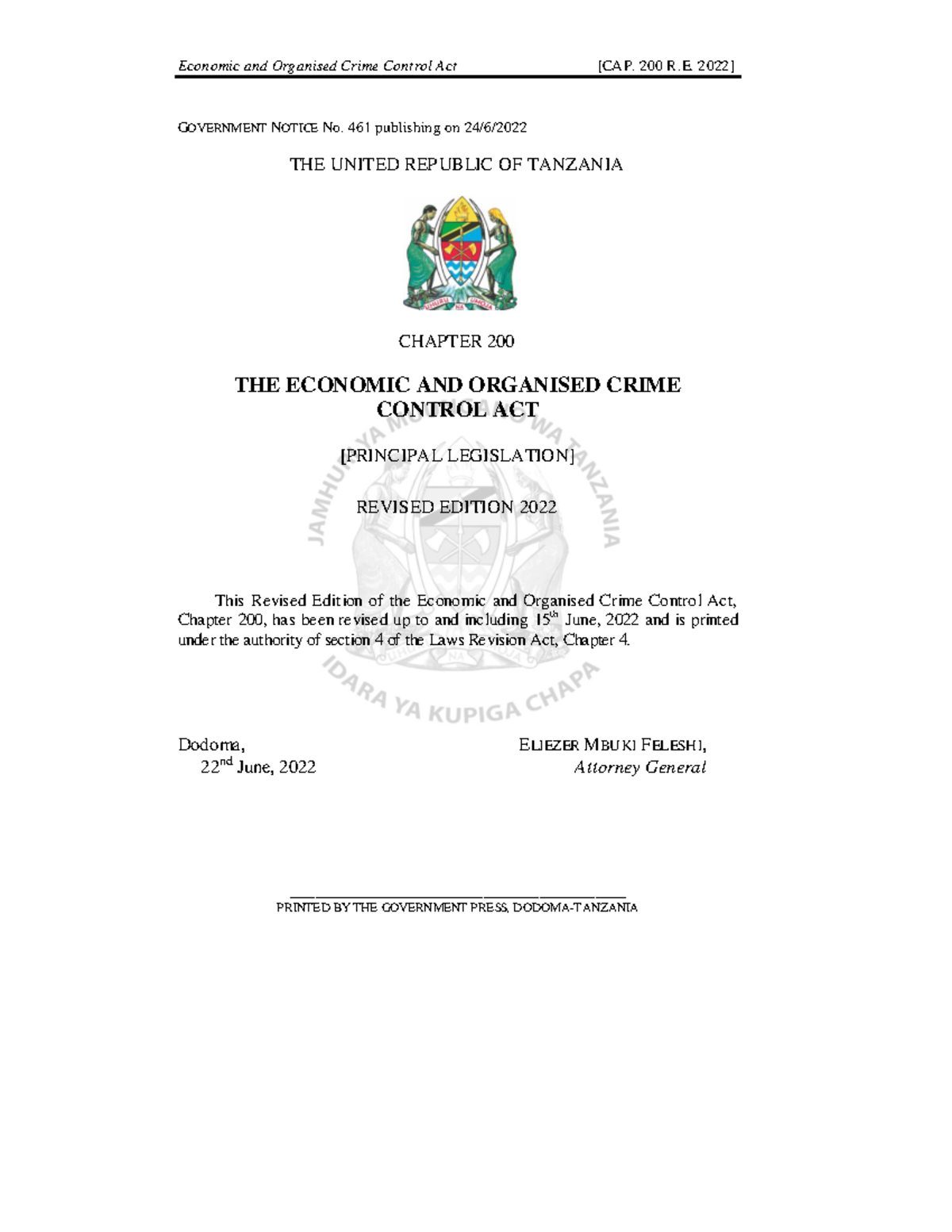 1662103657- Chapter 200-THE Economic AND Organised Crime Control ACT ...