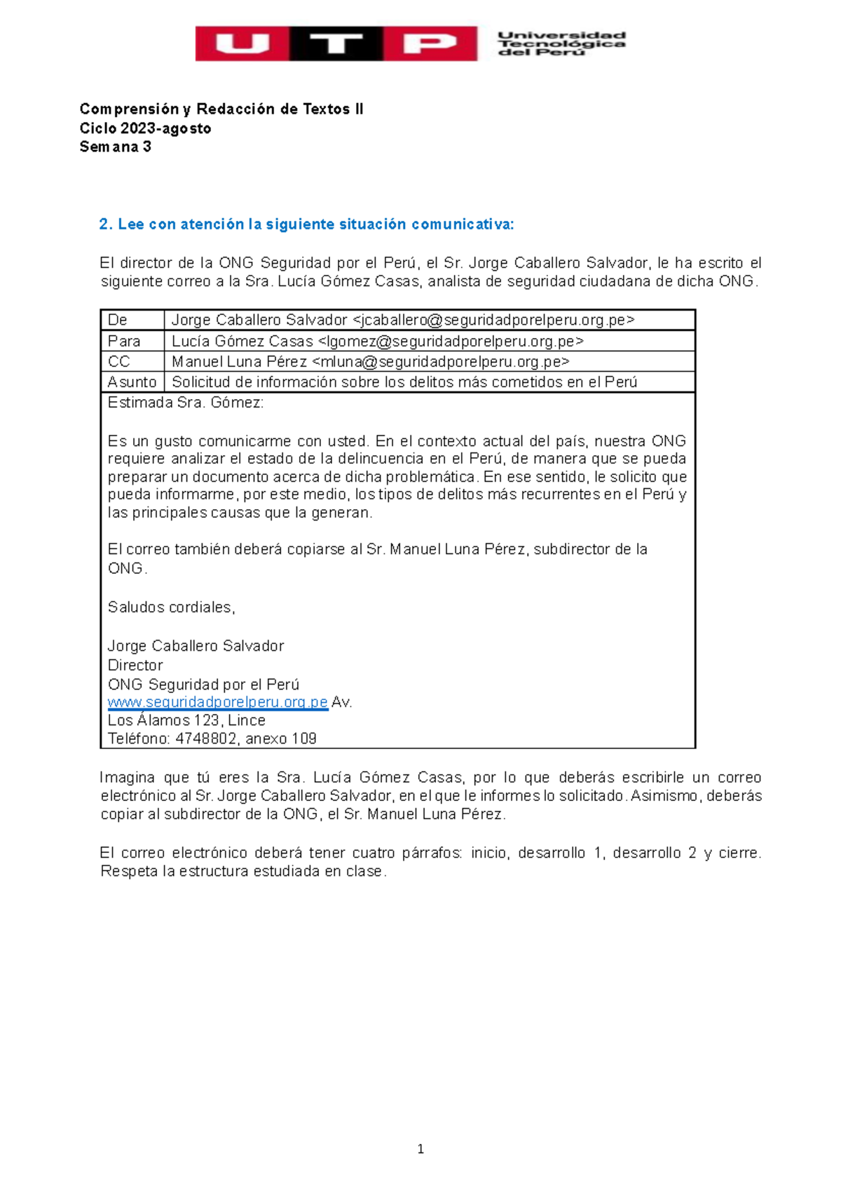 Semana 3 Comprension Y Redaccion DE Textos ll - Comprensión y Redacción ...