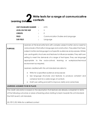 Use language and communication in occupational learning programmes ...