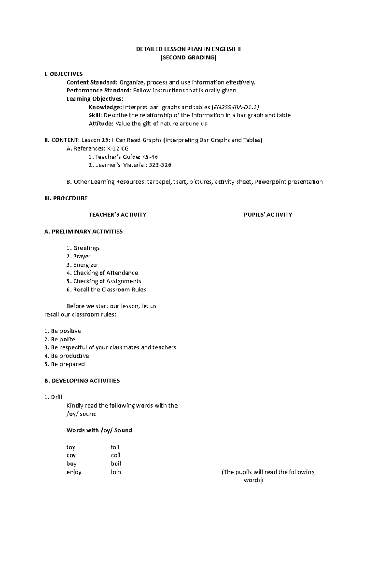 405162713 Detailed Lesson PLAN IN English II docx - DETAILED LESSON ...