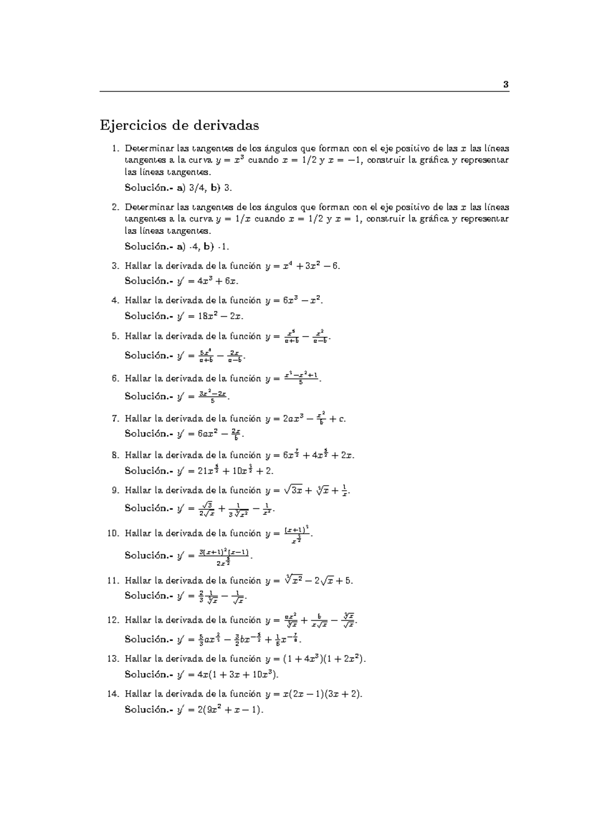 Ejercicios Propuestos DE Derivadas 1-60 0b019ed7cba2e50ebf8a133f64105 d16 - Ejercicios de ...