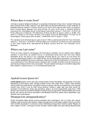 Knoledge standard passage - The standard Lorem Ipsum passage, used ...